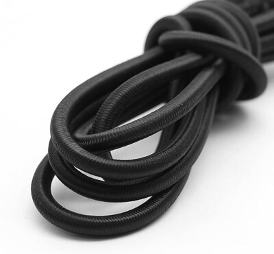 3/4" 100 ft Bungee Shock Cord Black Marine Grade Heavy Duty Shock Rope ...
