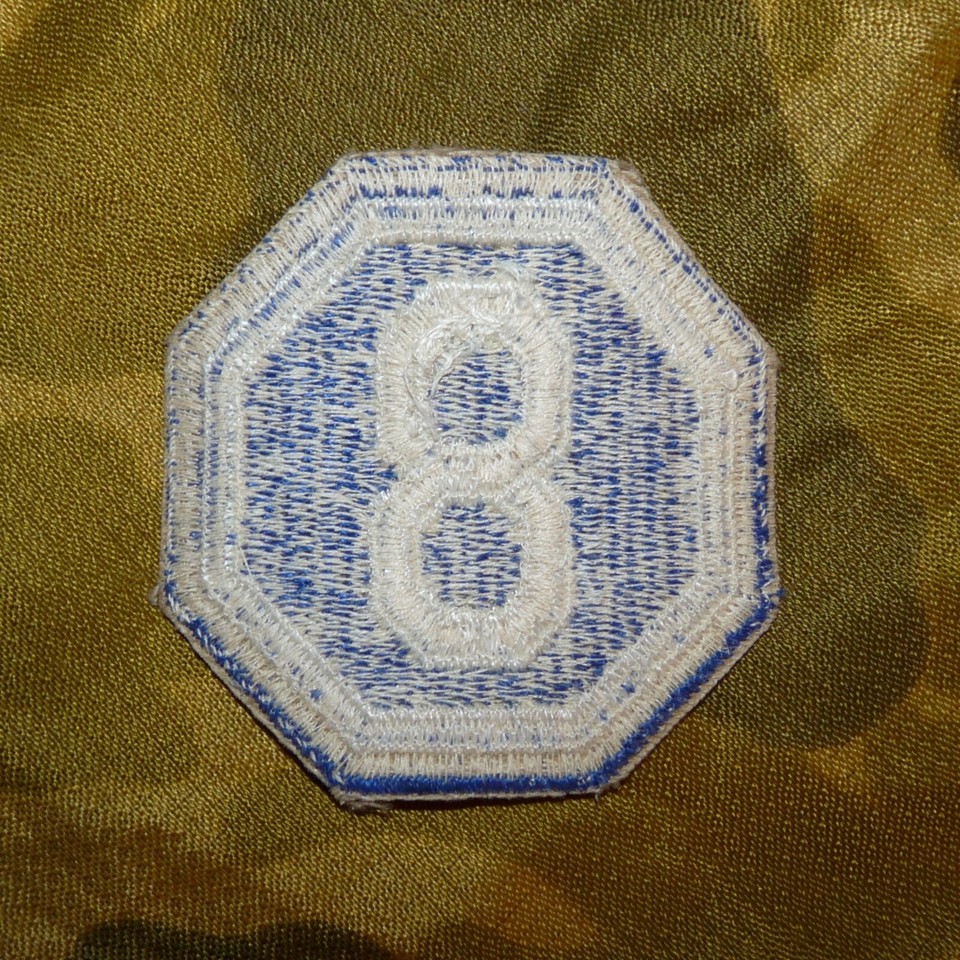 Original WW2 US Army 8th VIII Corps Cotton Cut Edge SSI Patch (white ...