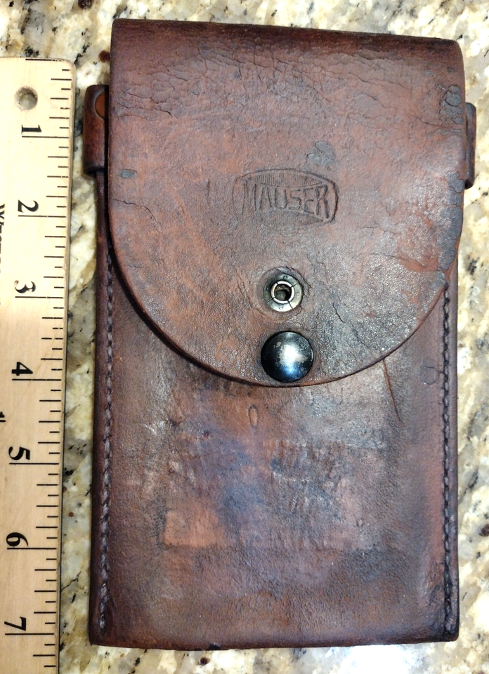 Mauser WW1 - WW2 leather pouch for maps / manuals - German - Germany ...