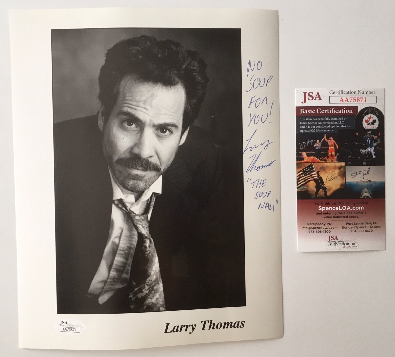 Larry Thomas Signed Autographed 8x10 Photo JSA Certified Seinfeld Soup ...