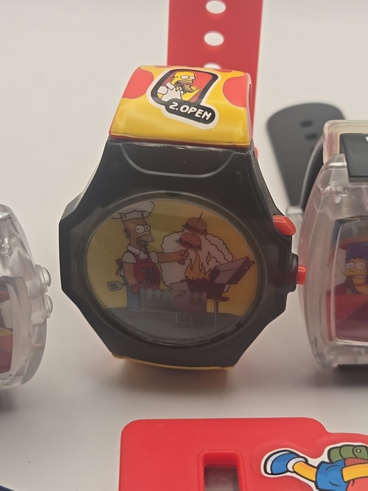 The Simpsons 90s Style Watch Lot! Bk Family Car, Chef Homer, Donuts ...