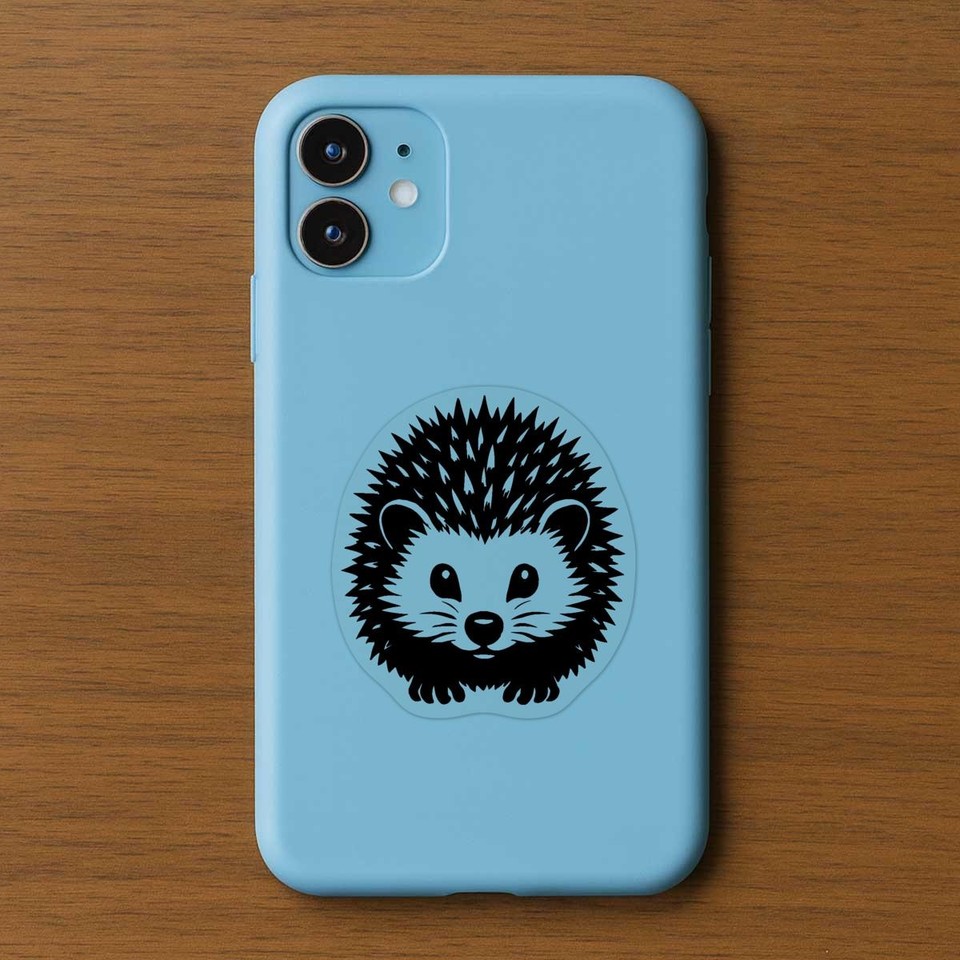 'Cute Fluffy Hedgehog With Spiky Hair' Clear Sticker Decals (DC056756 ...