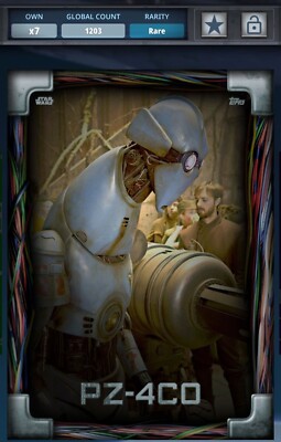 Star Wars Card Trader DIGITAL Droids Silver PZ-4CO The Force Awakens ...