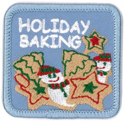 Girl Boy Cub HOLIDAY BAKING Christmas cookies Patches Badges SCOUTS ...
