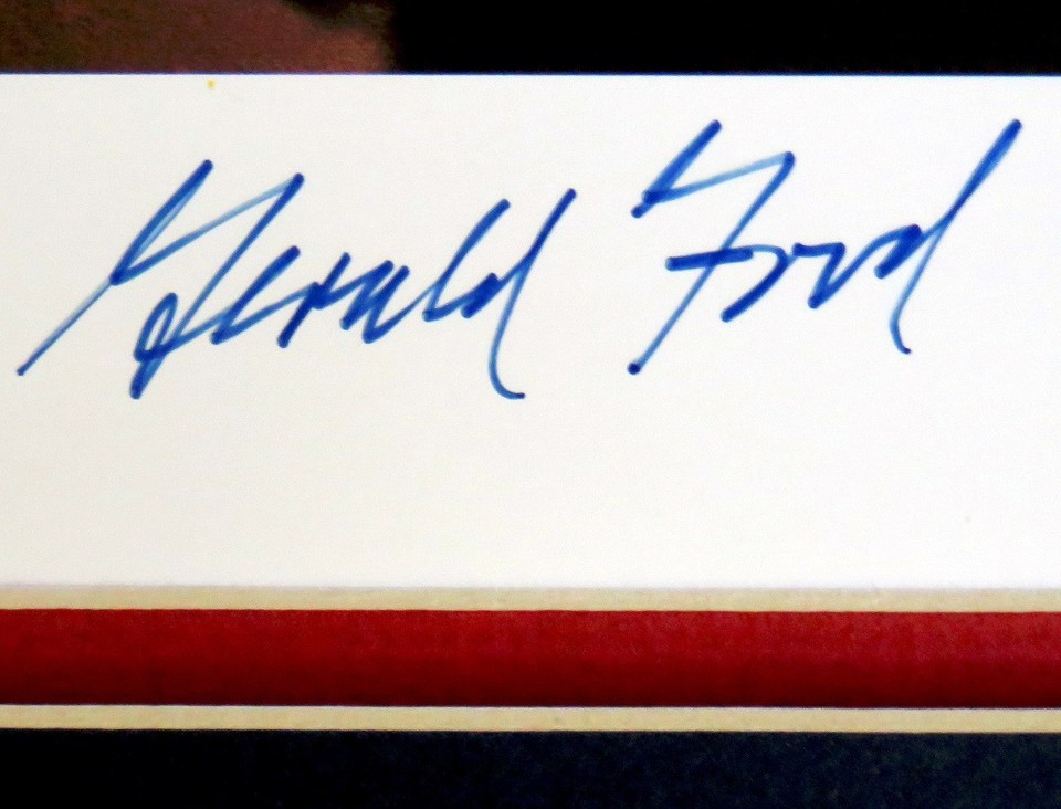 38th President Gerald Ford Autographed Matted Photo | eBay