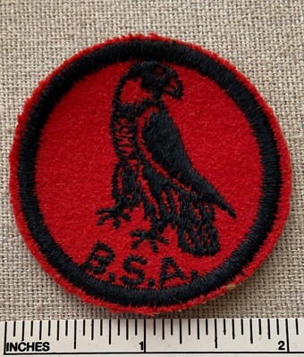 Vintage 1940s HAWK PATROL Boy Scout Red & Black Felt Uniform Badge ...
