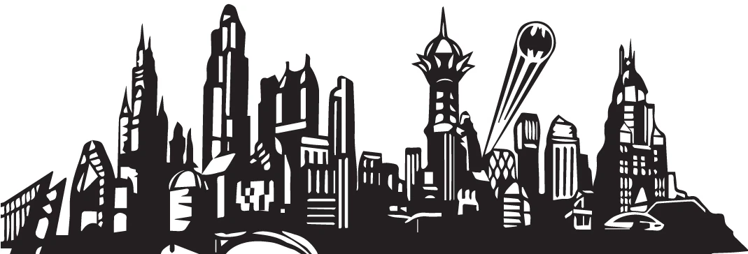Gotham City Skyline Silhouette