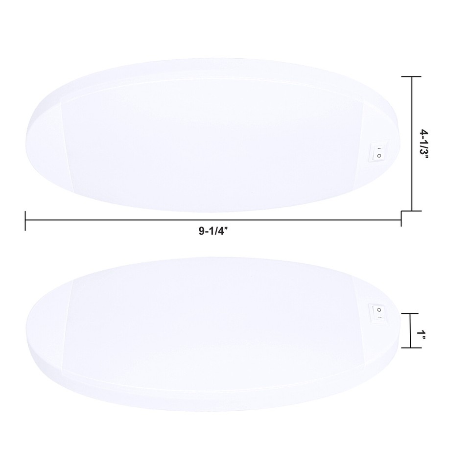 Facon 12V LED RV Pancake Ceiling Dome Interior Lights w/ Switch for ...