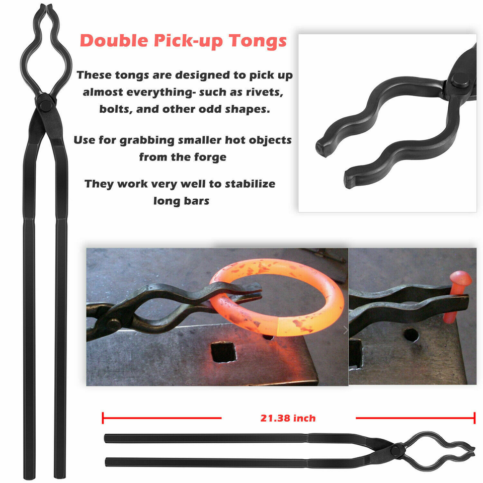 8PCS Beginner Blacksmith Tool Set Expert Replacement Tongs / Blacksmith ...