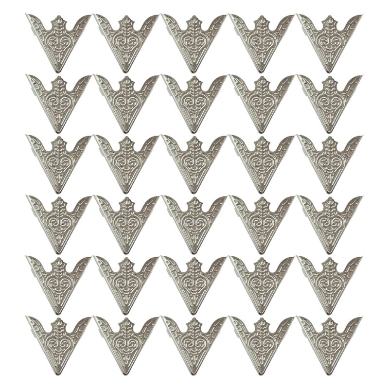 100Pcs Antique A Shape Collar Corner Cover Metal Collar Corner Hardware ...