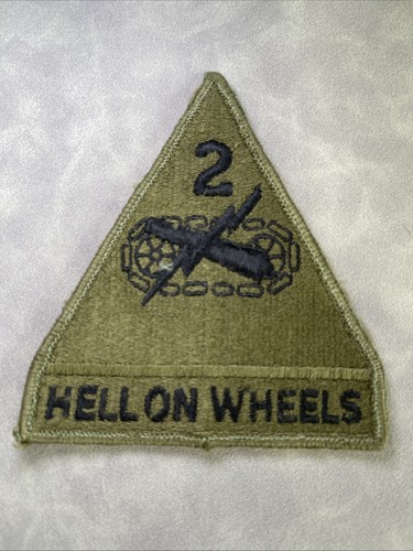 US ARMY SECOND 2ND ARMORED DIVISION AD HELL ON WHEELS PATCH VETERAN | eBay