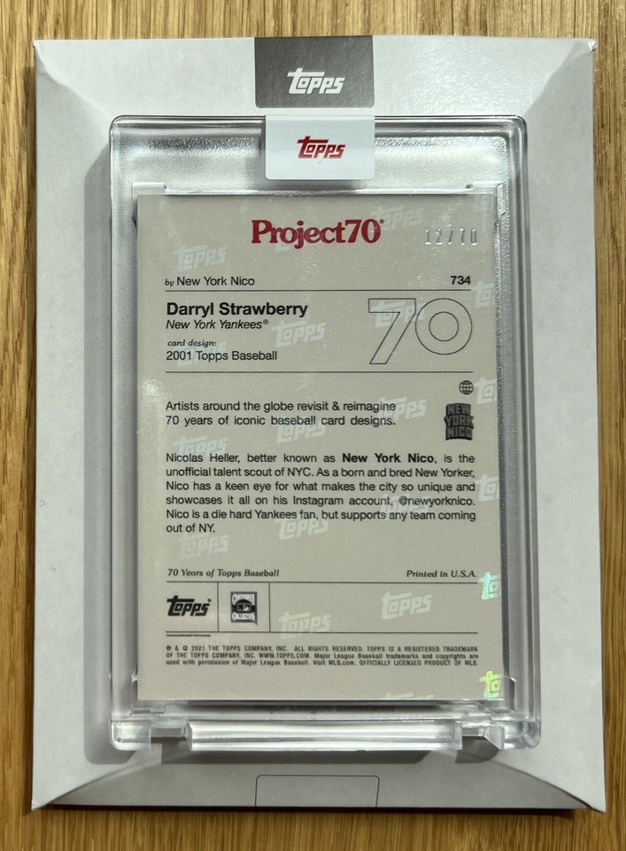 Topps Project 70 Card 734 - 2001 Darryl Strawberry by New York Nico ...