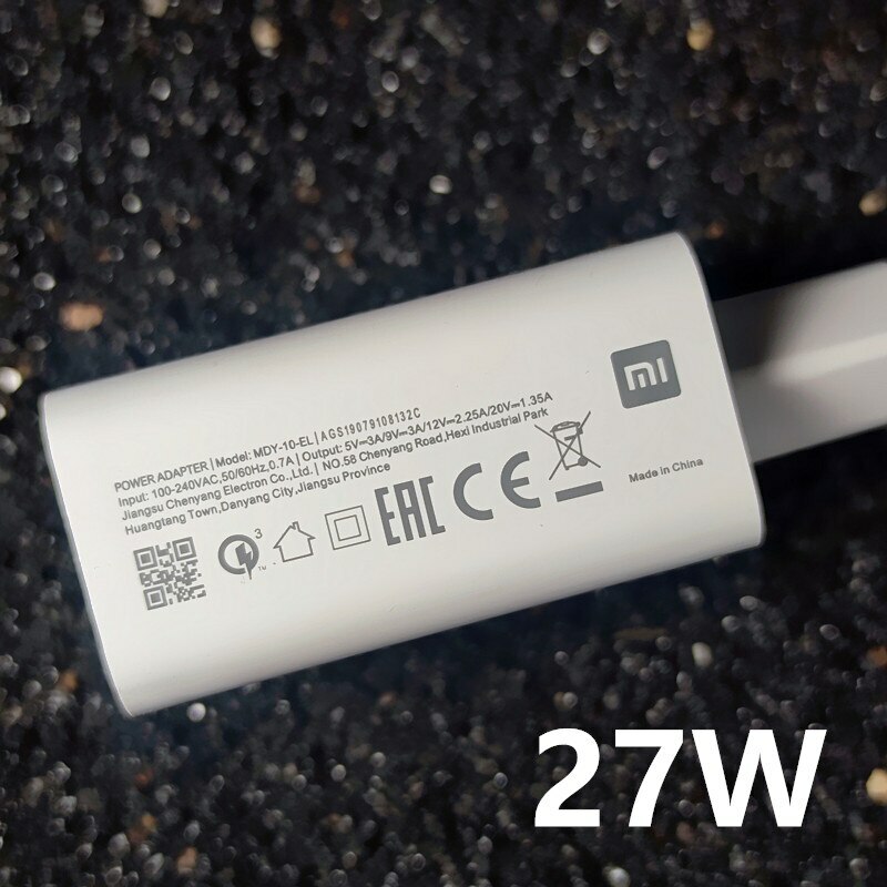 Xiaomi 33W EU Quick charge adapter Type-c Cable For mi10 11 note 9 10 ...