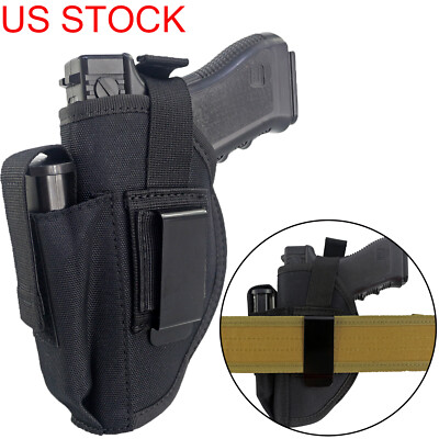 Universal OWB Tactical Gun Holster w/Magazine Pouch Concealed Carry ...