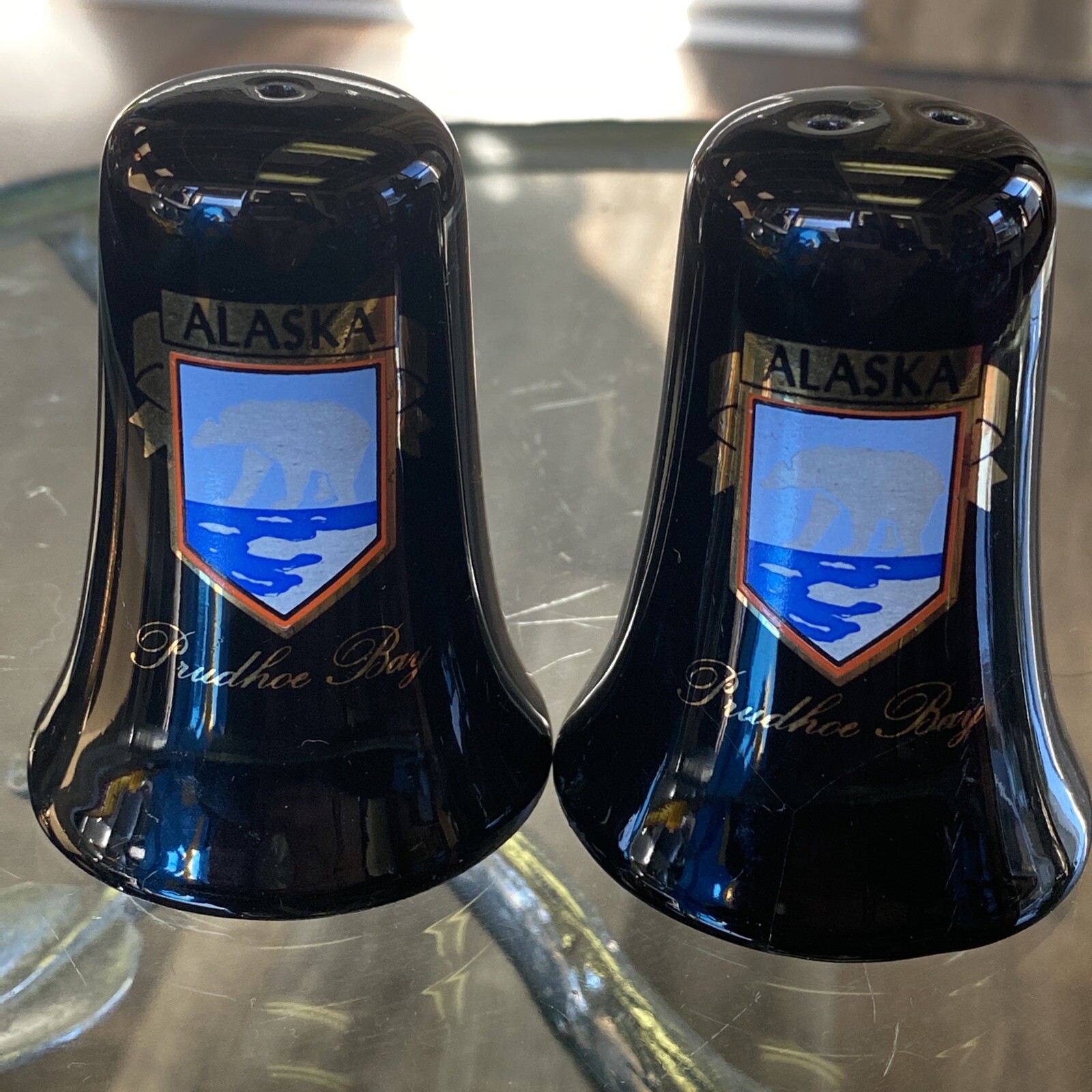 Rare Set Vintage Ceramic Prudhoe Bay Alaska Alaskan Salt & Pepper ...