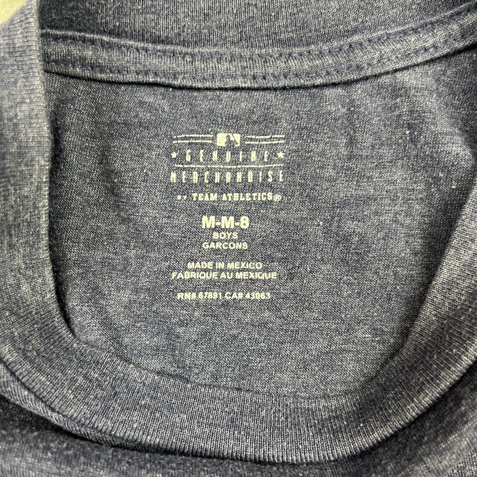 Angels Baby Tee Womens Small (Youth 8) Blue Baseball MLB Short Sleeve ...