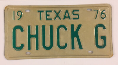 Vanity CHUCK CHARLES G license plate Chuckie Chad Chaz Chip Charlie ...