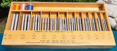 Vintage Montague Fly Rod Ferrule, Slide & Silk Counter Display Case ...