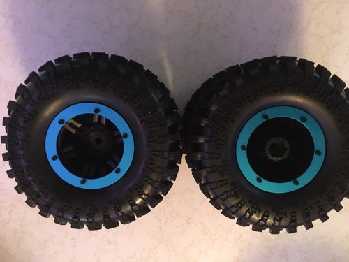 4pcs 2.2" Inflatable Tires W/ Alloy Beadlock Wheels 1/10 RC Crawler Car ...