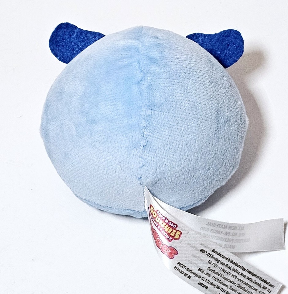Squishies Mega Fuzzeez Puppy Dog Blue Plush Ball 3.75" Cute Soft'n Slo ...