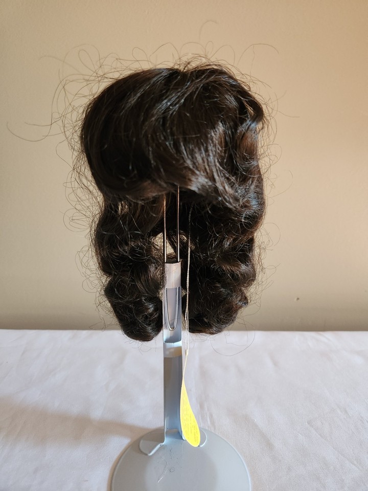 Kemper ANDREA Doll Wig SIZE 12/13 DARK BROWN Long Wavy Curly Hair ...