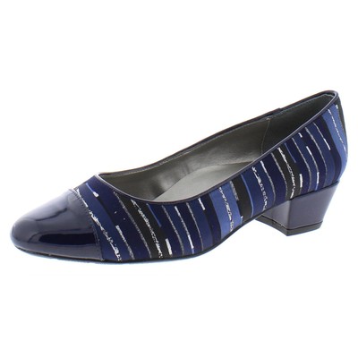 Proxy Womens Anjelica P Navy Slip On Block Heels Shoes 8 Narrow (AA,N ...