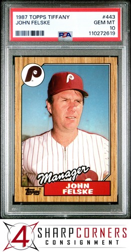 1987 TOPPS TIFFANY #443 JOHN FELSKE POP 3 PSA 10 | eBay