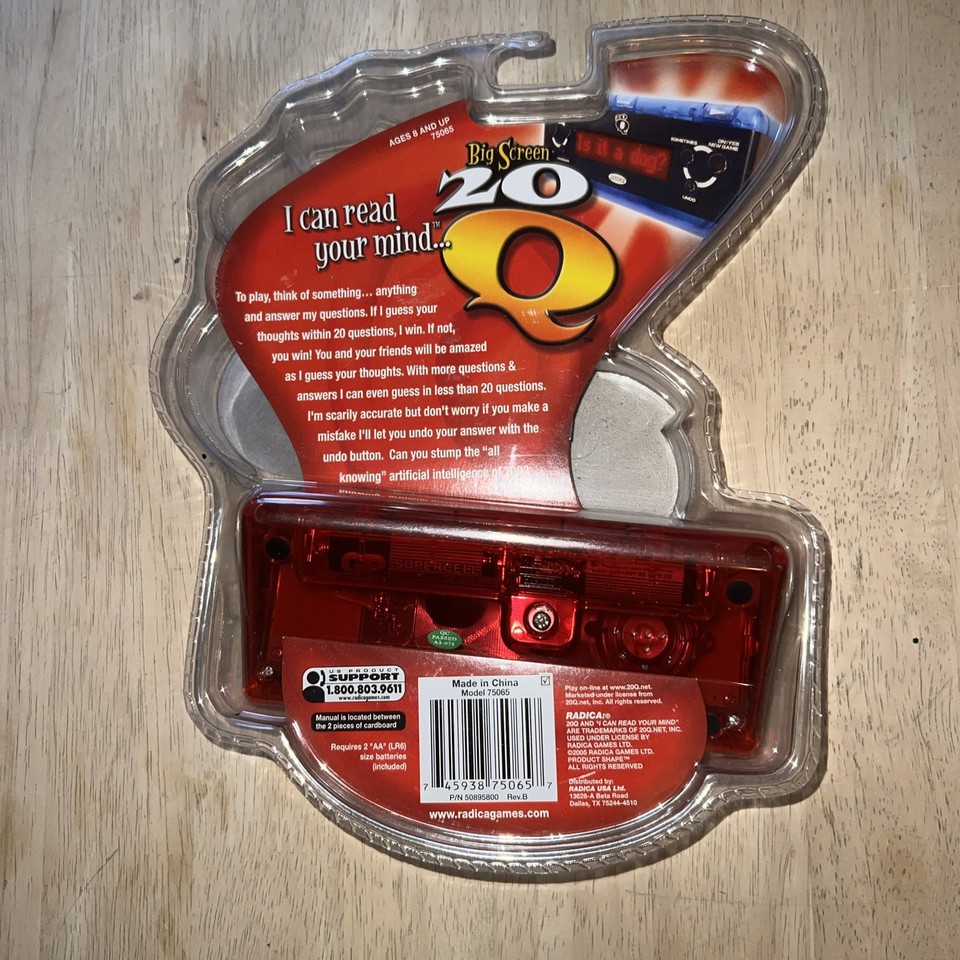 Vintage Radica Big Screen 20Q Questions 2005 Electronic Handheld Game ...