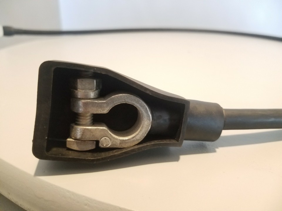 Black Battery Cable w/ Terminals & 1 Cover, Aprox. 50", 2 GA SGX SAE ...