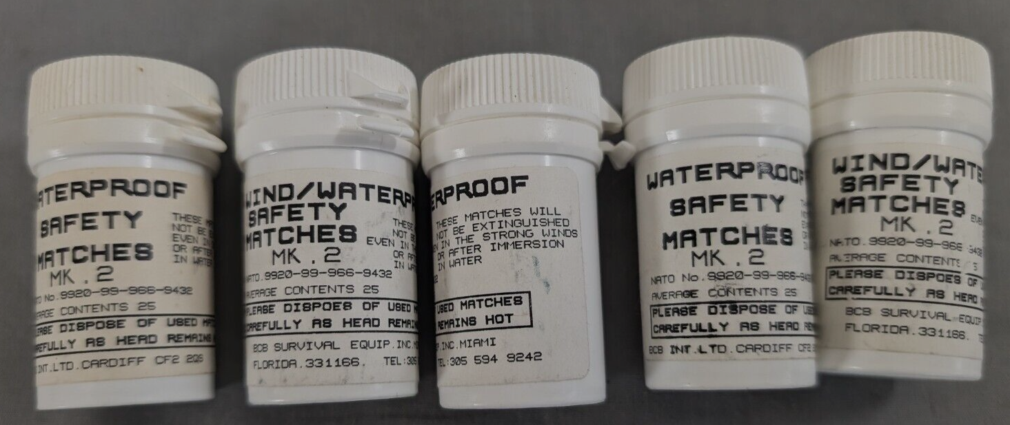 British Military Survival Kit Waterproof Matches / Lot of Five | eBay