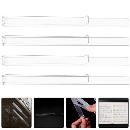 2 Pairs Sheet Music Clip Instrument Holder Score Clear Book Page Clips ...