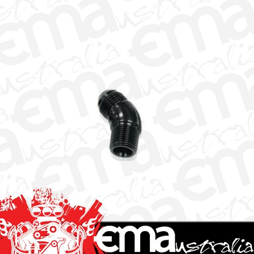 Aeroflow AF523-10-12BLK 45 Deg 3/4" to -10AN Full Flowblack No ...