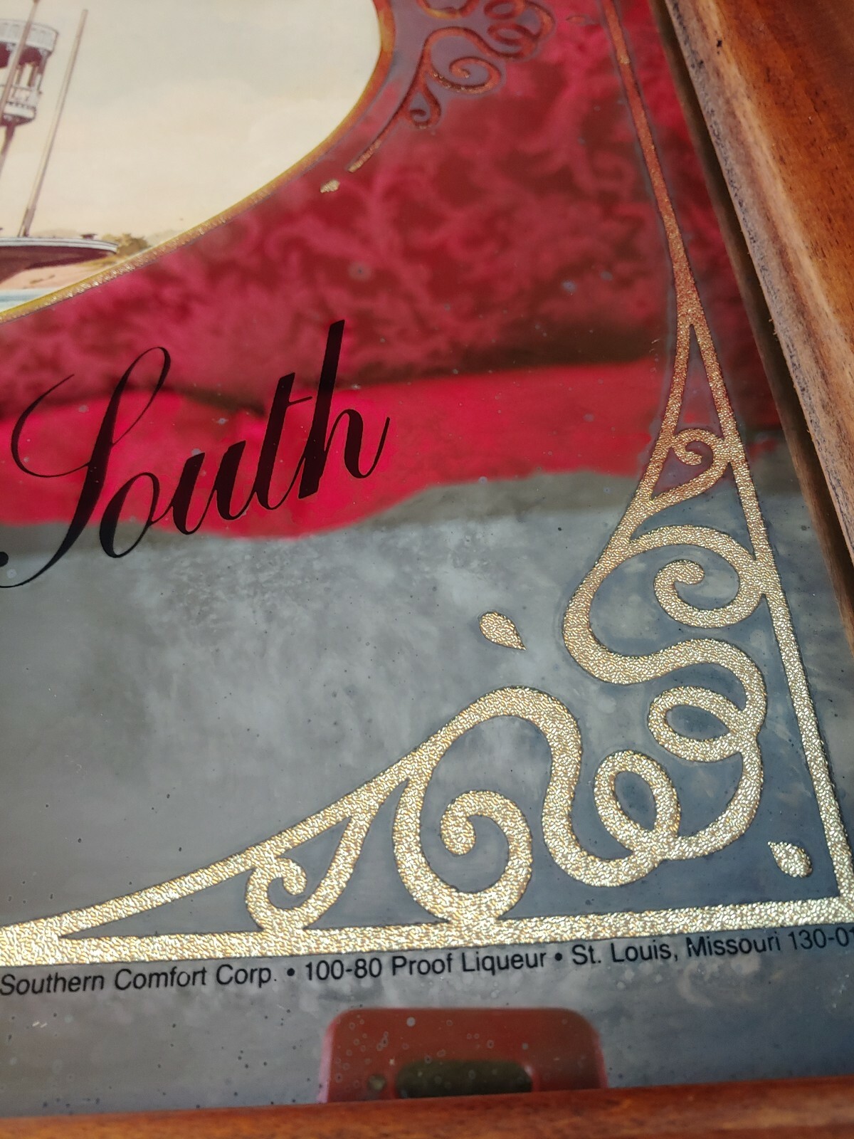 VTG Southern Comfort Mirror Bar Sign Riverboat Grand Drink of the South ...