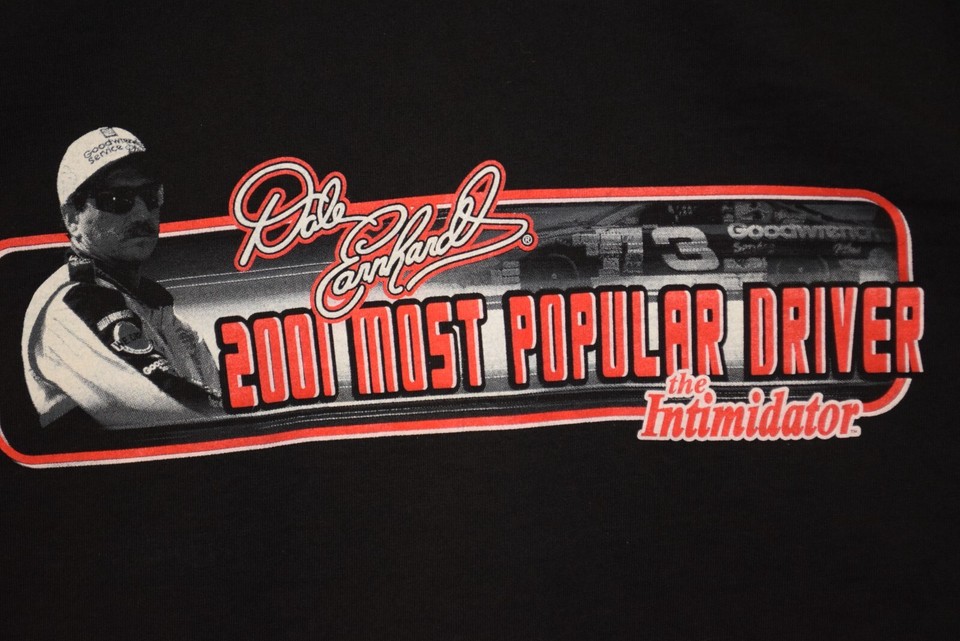 Dale Earnhardt vtg 2001 The Intimidator Nascar t shirt Men's XL Chase ...
