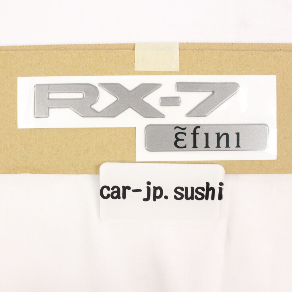 MAZDA Genuine RX-7 RX7 FD3S Efini Silver Rear Emblem Decal Sticker F100 ...