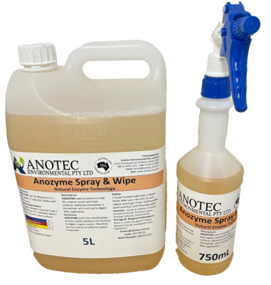 Powerful Enzyme All-Purpose Spray & Wipe Cleaner 5L + EMPTY 750ML +FREE ...