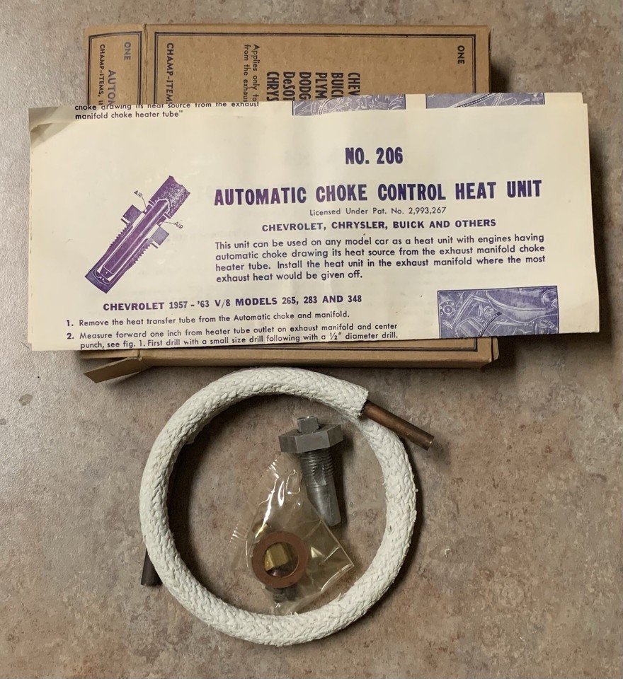NOS 1957/1963 Chevy V8 Automatic Choke Control Heat Unit No. 206 Champ ...