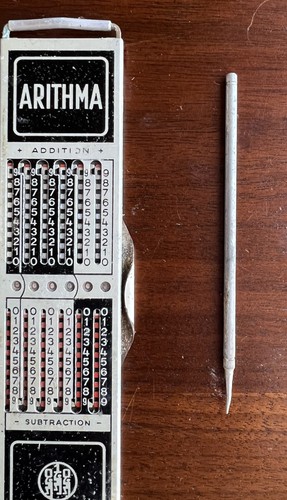 ARITHMA ADDIATOR Adding Machine Calculator w/ Stylus Made In Germany ...