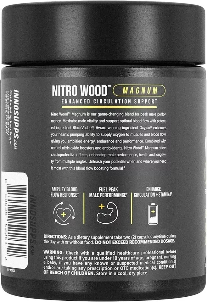 Nitro Wood MAGNUM InnoSupps Enhance Male Blood Flow Sexual Stamina Performance | eBay UK