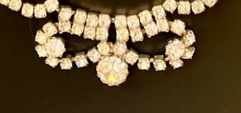 Rare Vintage Weiss Clear Rhinestone Necklace. 1950’s - Gem