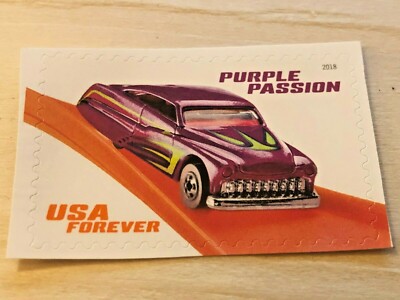 Hot Wheels Stamp, Purple Passion, USPS USA Forever, 2018, Single ...