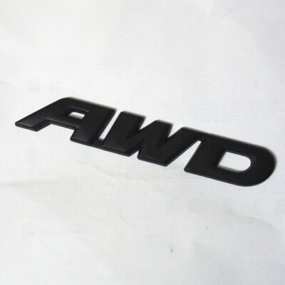 1x Matte Black Big AWD Metal Badge Sticker Emblem Decal Motors 3D ...
