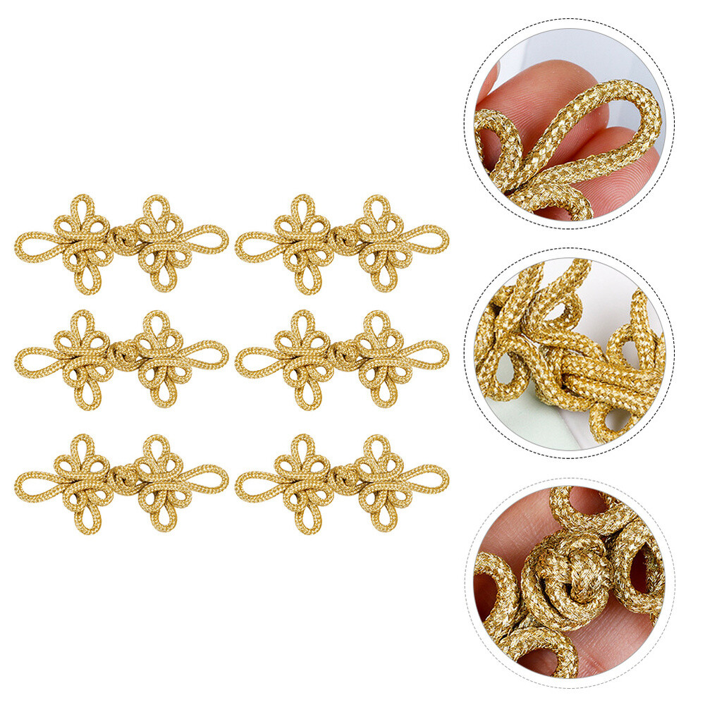 Frog Closure Buttons Vintage Fabric Frogs Closure Button 8" | Joyce