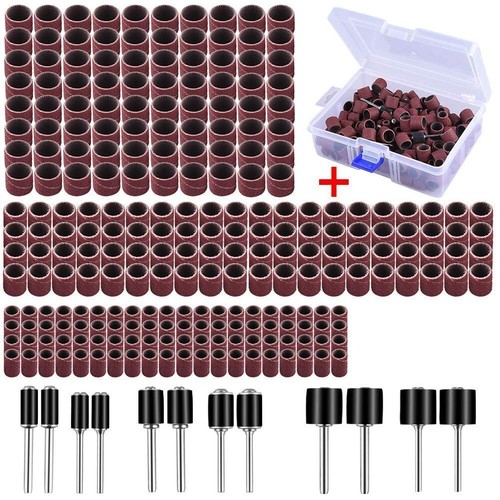 Sanding Drum Kit 80 Grit 252pcs with Sanding Band Mandrel For Dremel ...
