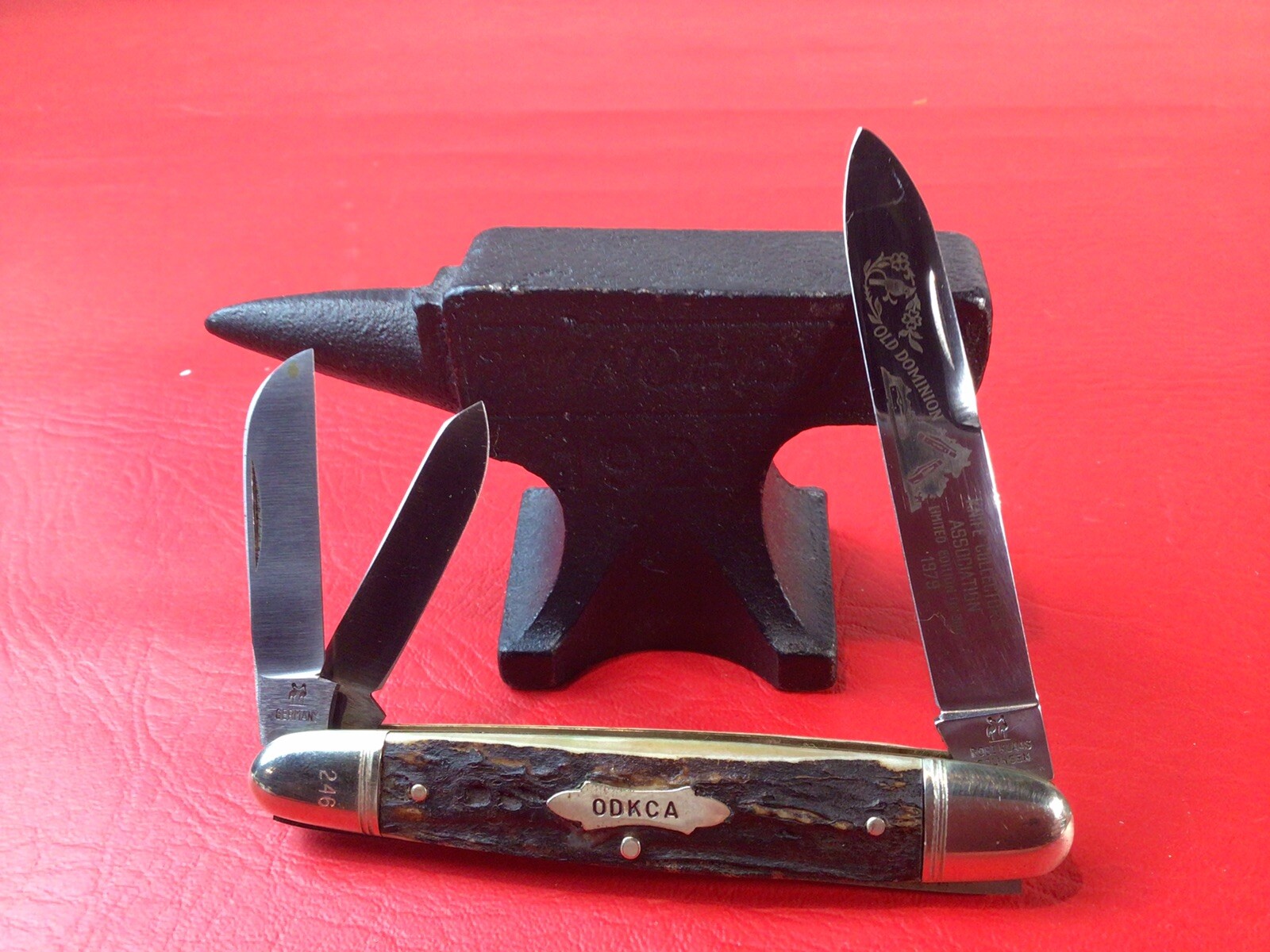 KISSING CRANE GERMANY 3 BLADE KNIFE STAG ANGLO SAXON VINTAGE c1979 | eBay