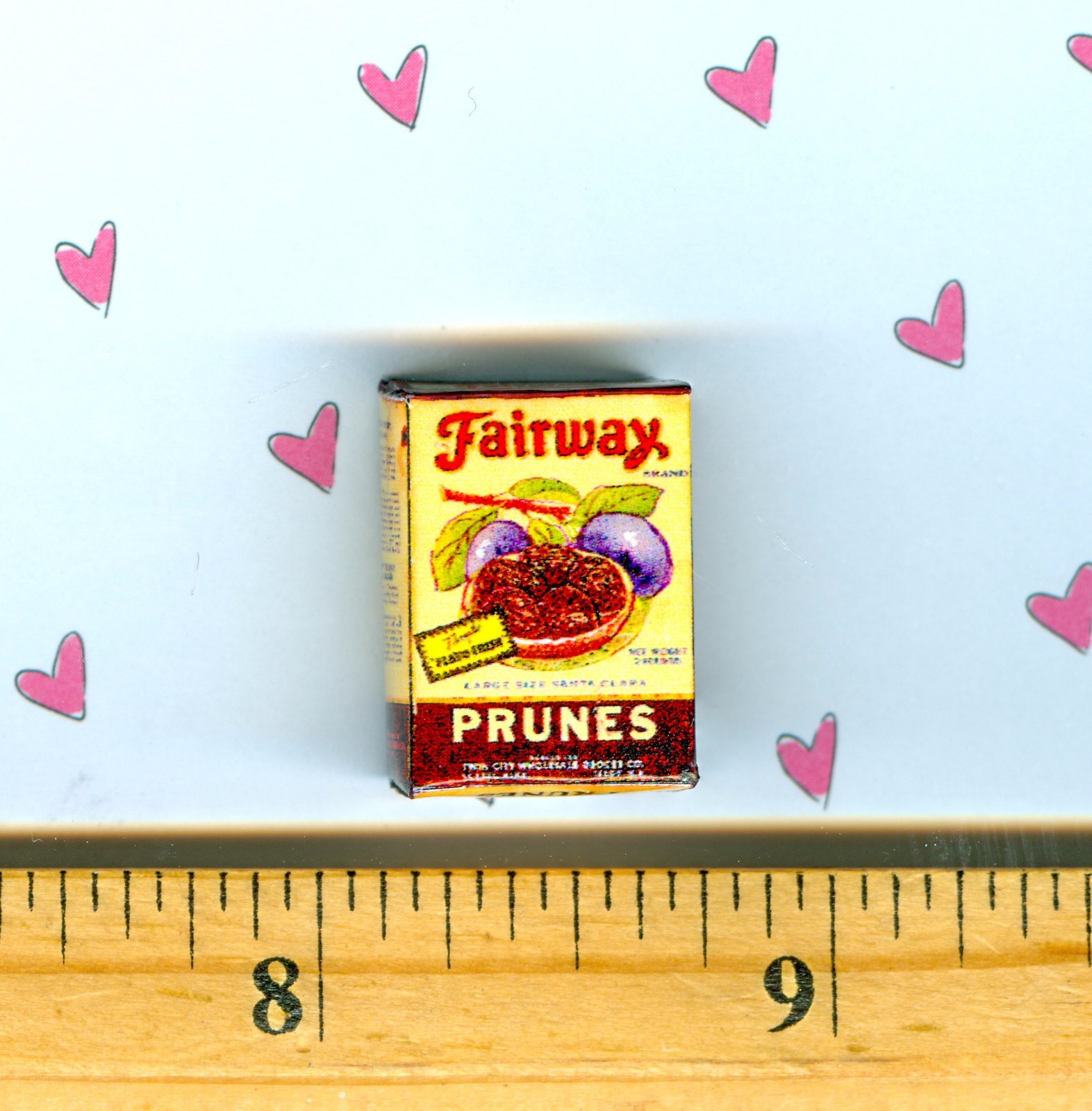 DOLLHOUSE Miniature Dried Prunes Box | eBay