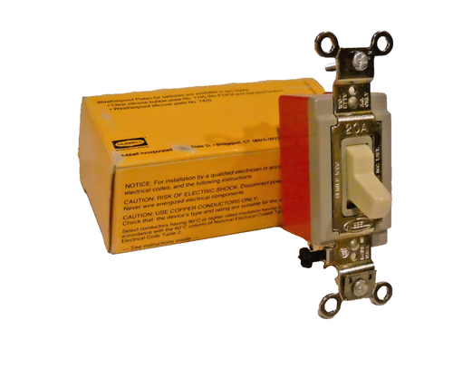 New HUBBELL Industrial Series 2-Position Beige Toggle Switch, HBL1221I ...