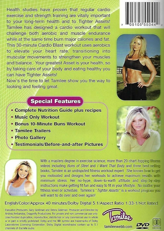 DVD - Exercise - Tighter Assets Cardio Blast by Tamilee Webb - 10 ...
