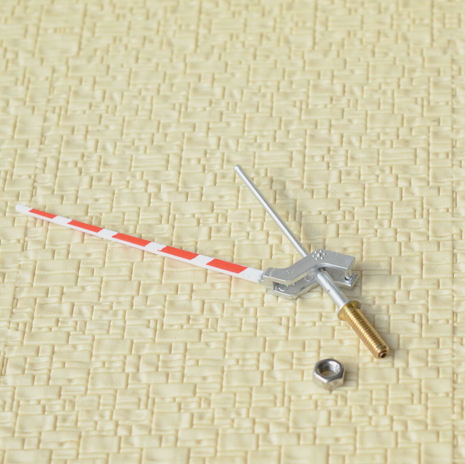 2 x HO scale model railroad grade crossing barrier arm gate stop lever ...