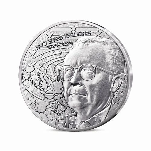 FRANCE 2025 Jacques DELORS 10€ Silver Coin French politician 1925 2023 ...